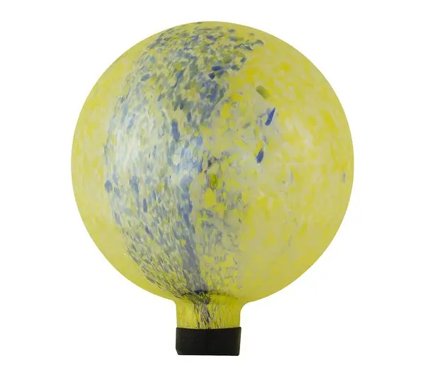 NORTHLIGHT 10' Yellow Blue Reflective Glass Gar En Gazing Ball - One-color