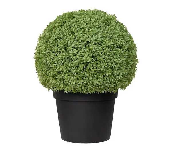 NORTHLIGHT Boxwood Ball Artificial Topiary In W Ighted Pot - One-color
