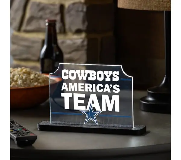 EVERGREEN Led Nfl Team Rectangle Shaped Tableto P Sign - One-color