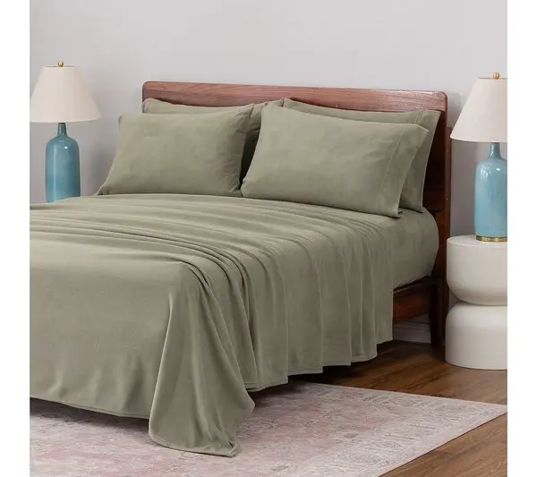 BERKSHIRE BLANKET Berkshire Polarfleece Sheet Set W/ Extra Cases - One-color