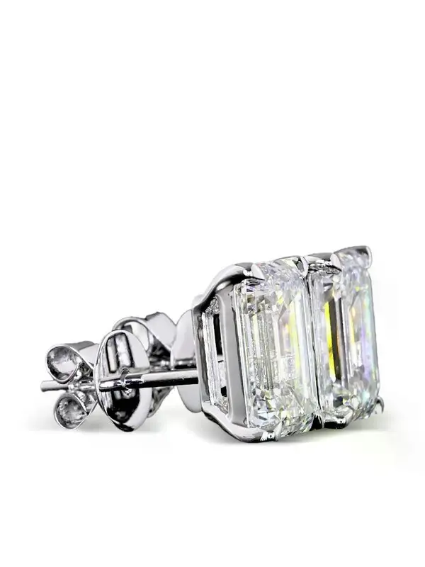 JEWELS AFICIONADO 14k White Gold Diamond Stud Earrings