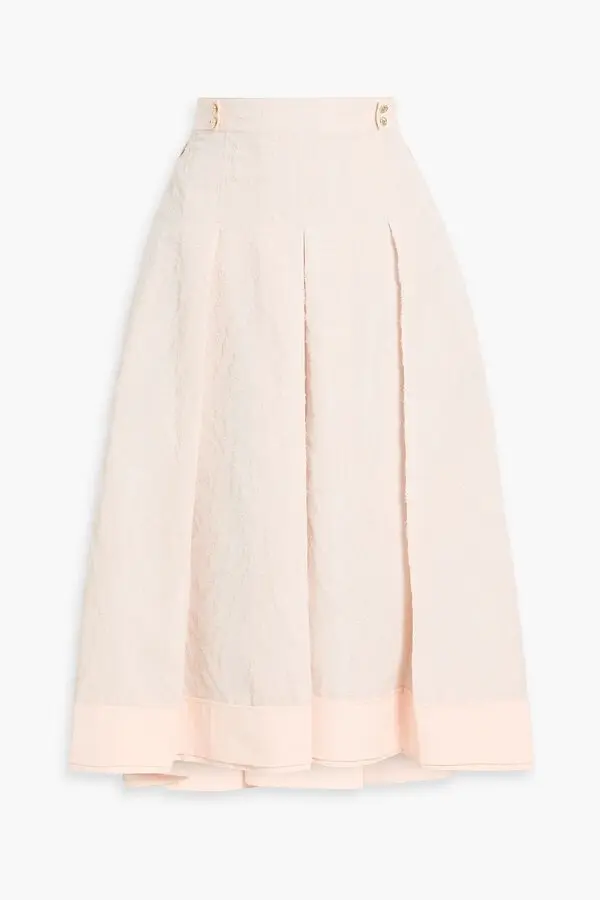 3.1 Phillip Lim Pleated Fil Coupé Jacquard Midi Skirt