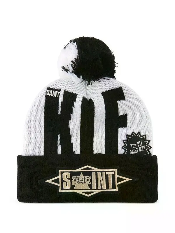 SAINT MXXXXXX X Klf Pompom-detail Beanie - White