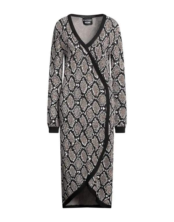 Moschino Knitted Wrap Midi Dress
