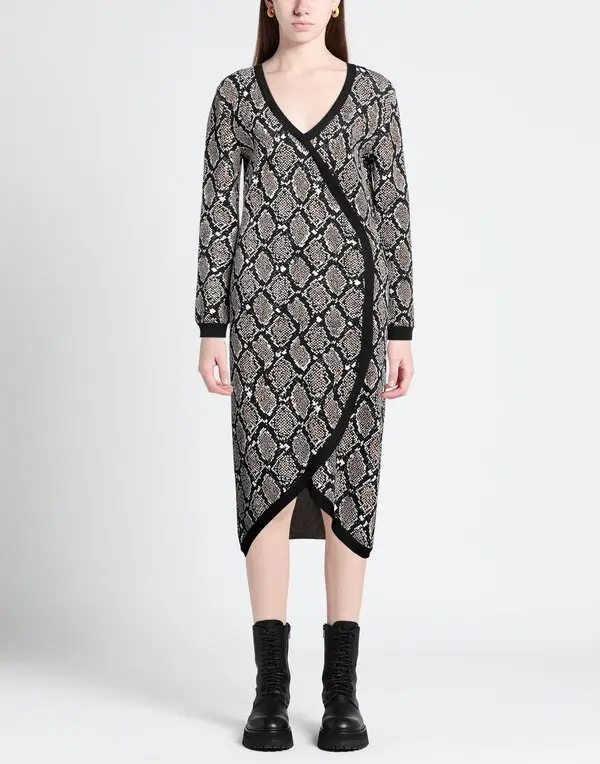 Moschino Knitted Wrap Midi Dress