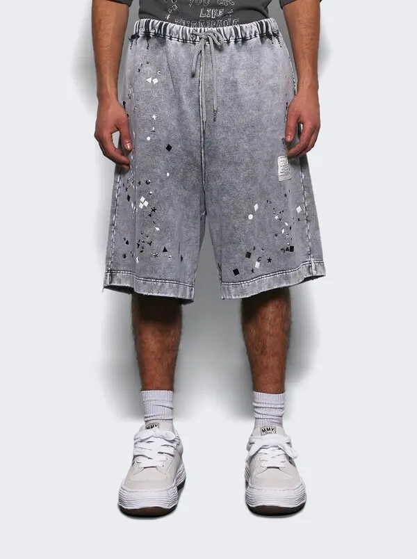 Mihara Yasuhiro Embellished Bleached Shorts