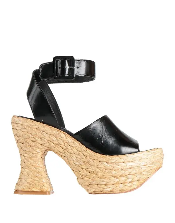 PALOMA BARCELO Leuca Raffia Platform Sandals