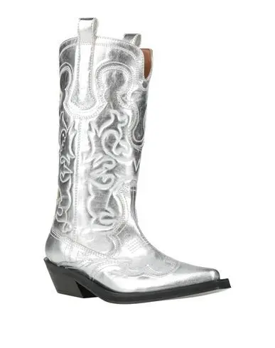 GANNI Cowboy Boots - Silver