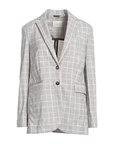 CIRCOLO 1901 Single-breasted Glen Plaid Blazer - Brown
