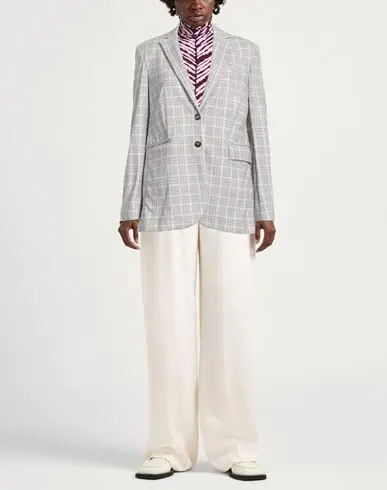 CIRCOLO 1901 Single-breasted Glen Plaid Blazer - Brown