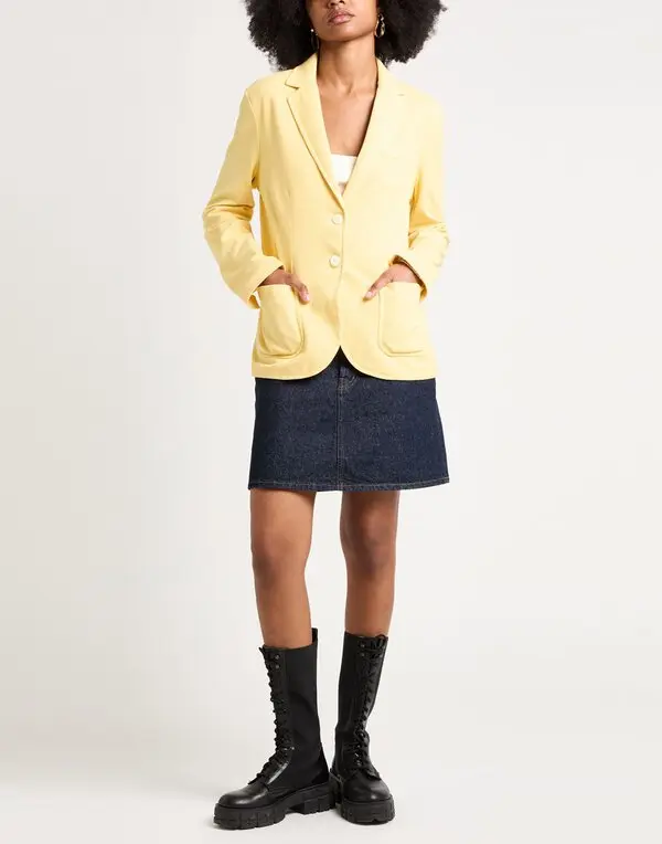 CIRCOLO 1901 Single-breasted Piqué Blazer - Yellow