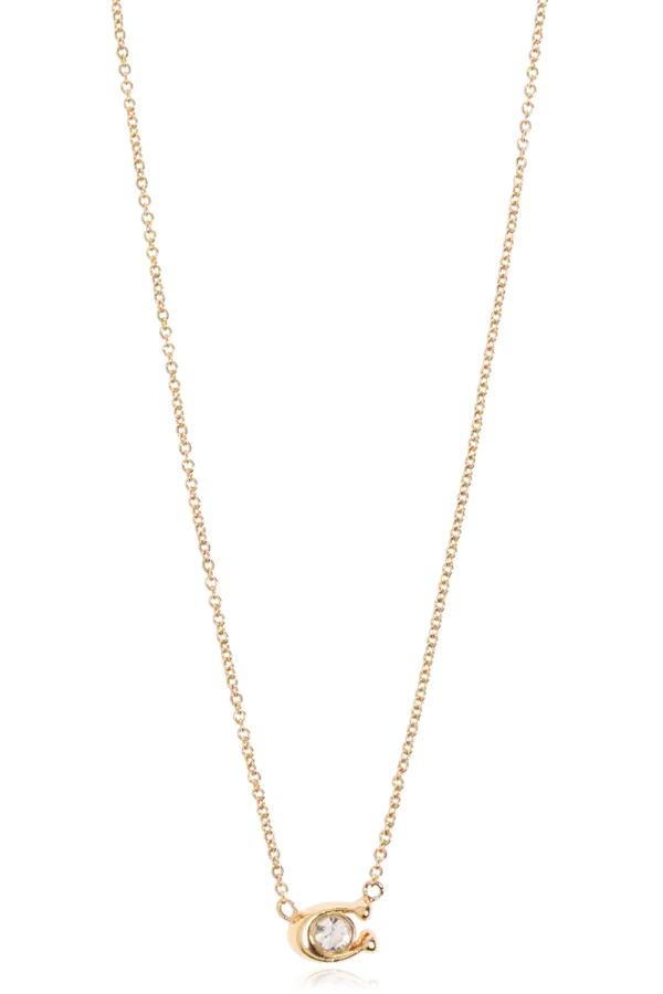 COACH Necklace With Logo Pendant - Gold