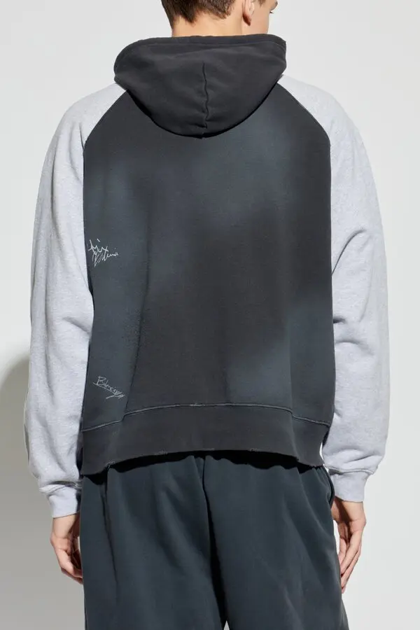 Balenciaga Printed Zip-up Hoodie
