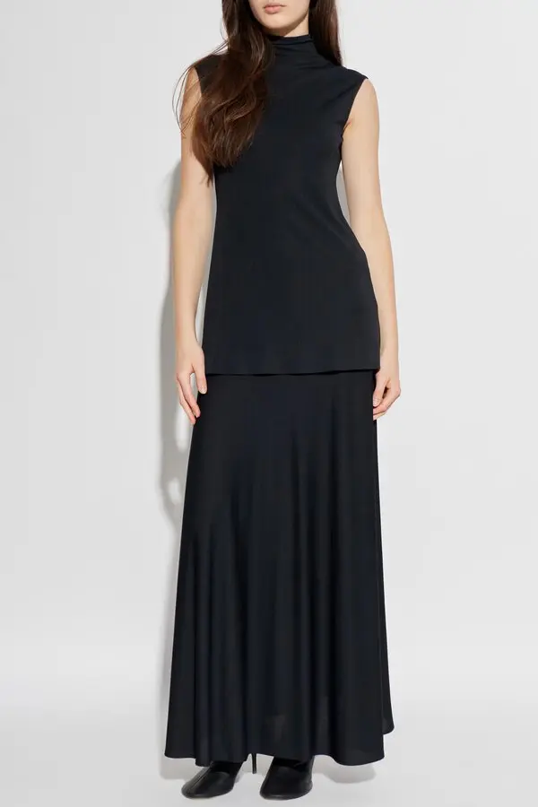 JIL SANDER Turtleneck Sleeveless Dress - Black
