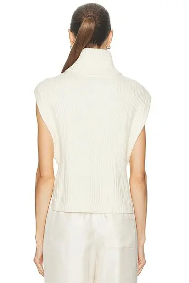 Simkhai Sleeveless Turtleneck Knit Top - Ivory