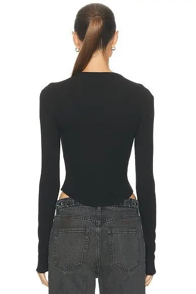 GRLFRND Scoop Hem Long Sleeve Tee