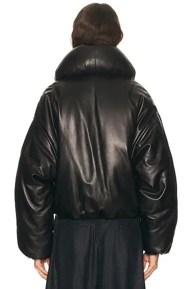 Alaïa Padded Leather Bomber Jacket