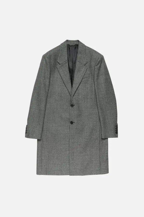 Acne Studios Single-breasted Wool Overcoat - Black,white