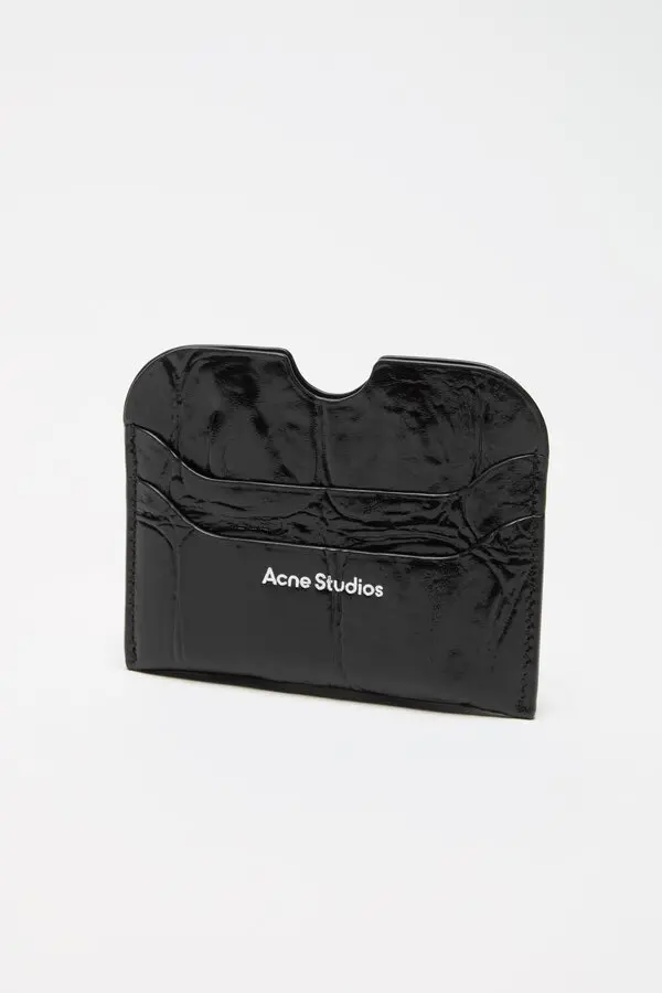 Acne Studios Leather Card Holder - Black