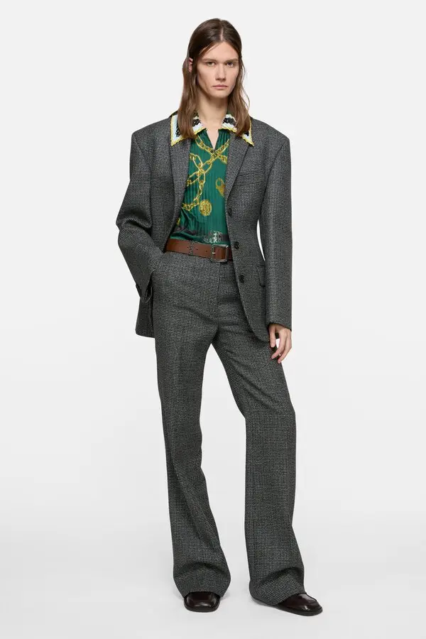 Acne Studios Tailored Houndstooth Suit Trousers