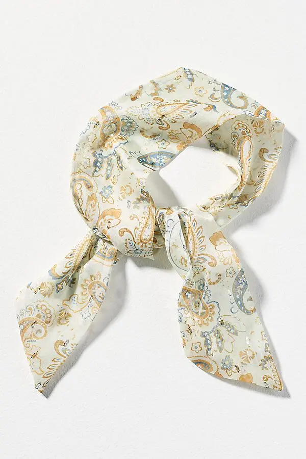 Anthropologie Paisley Twistable Headband - Ivory