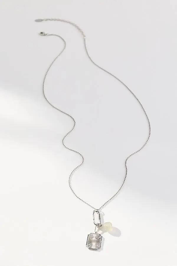 Anthropologie Delicate Link Pendant Necklace - Silver
