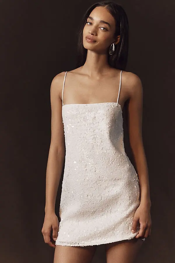 Shona Joy Weddings X Illusion Sequin Mini Dress