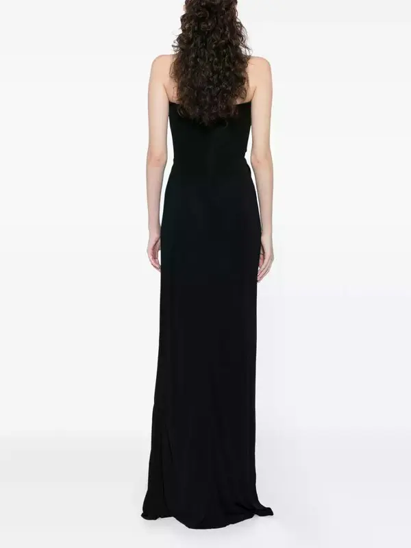Christopher Esber Arced Palm Strapless Dress - Black