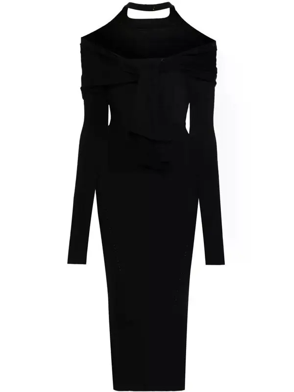 Jacquemus La Robe Doble Midi Dress - Black
