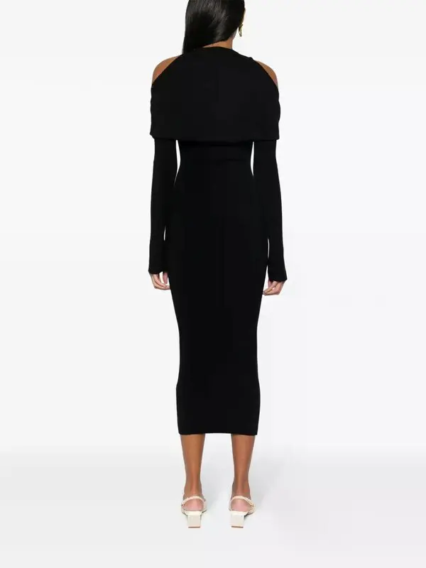 Jacquemus La Robe Doble Midi Dress - Black