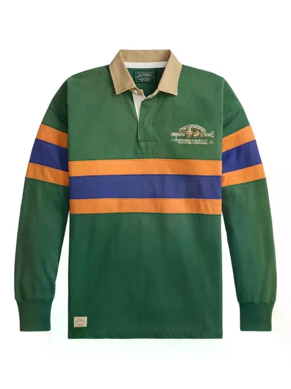 Ralph Lauren Rugby-stripe Polo Shirt - Green