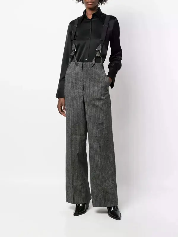 Philosophy Di Lorenzo Serafini Striped Suspender Trousers