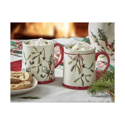 TAG Kisses Under The Mistletoe Ceramic Mug Christmas Drinkware