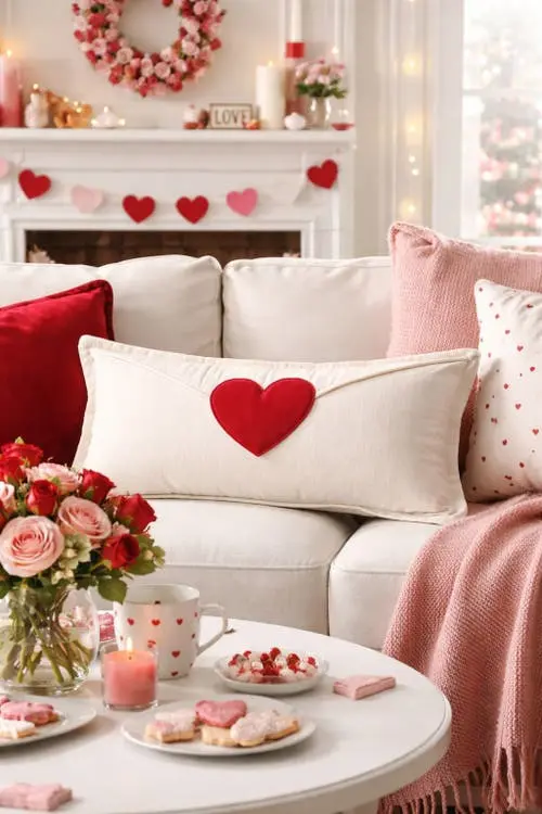 C&F HOME Love Letter Heart Valentine's Day Cotton Blend Mini Accent Pillow 12" X 24