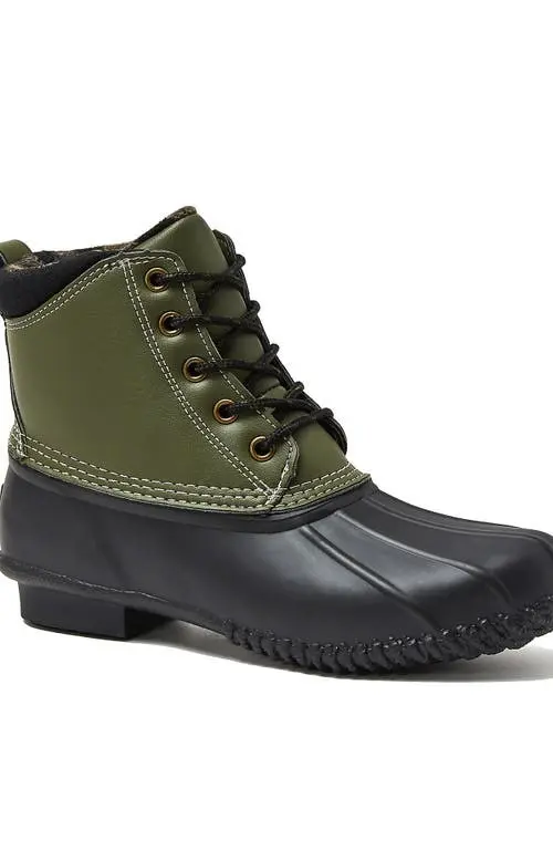 LANDS' END Insulated Duck Boots - Forest Moss Leather