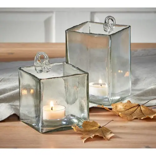 TAG Clarity Rectangle Glass Votive Candleholder Tall