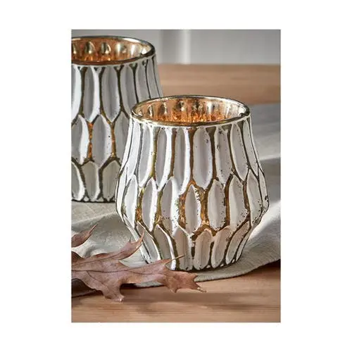 TAG Aria Glass Tealight Candle Holder Decorative Centerpiece
