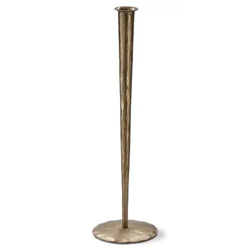 TAG Ibiza Forged Tall Taper Candle Holder Antique Iron - Gold