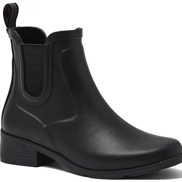 LANDS' END Rubber Chelsea Rain Boots - Black