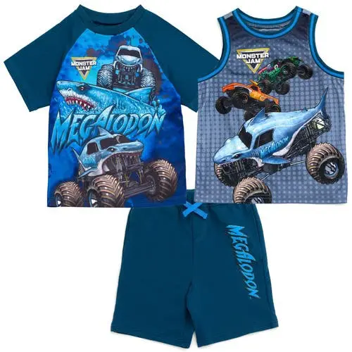 MONSTER JAM 3-piece Set - Blue Megalodon Monster Jam