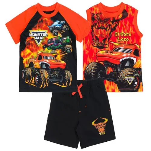 MONSTER JAM 3-piece Set - Orange/black