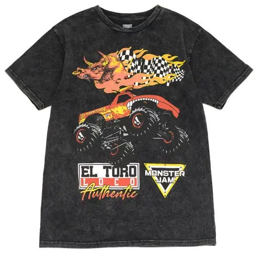 MONSTER JAM Graphic T-shirt - Black El Toro Loco Flames