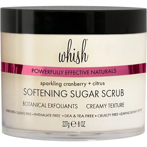 WHISH BEAUTY Softening Sugar Scrub - Sparkling Cranberry + Citrus