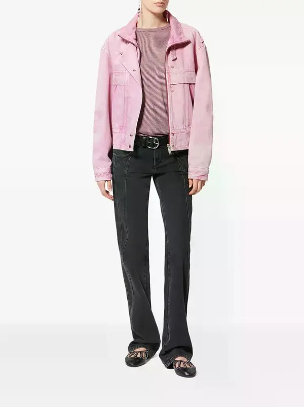 MARANT ETOILE Joseline Denim Jacket - Pink