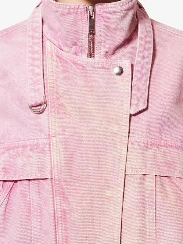 MARANT ETOILE Joseline Denim Jacket - Pink