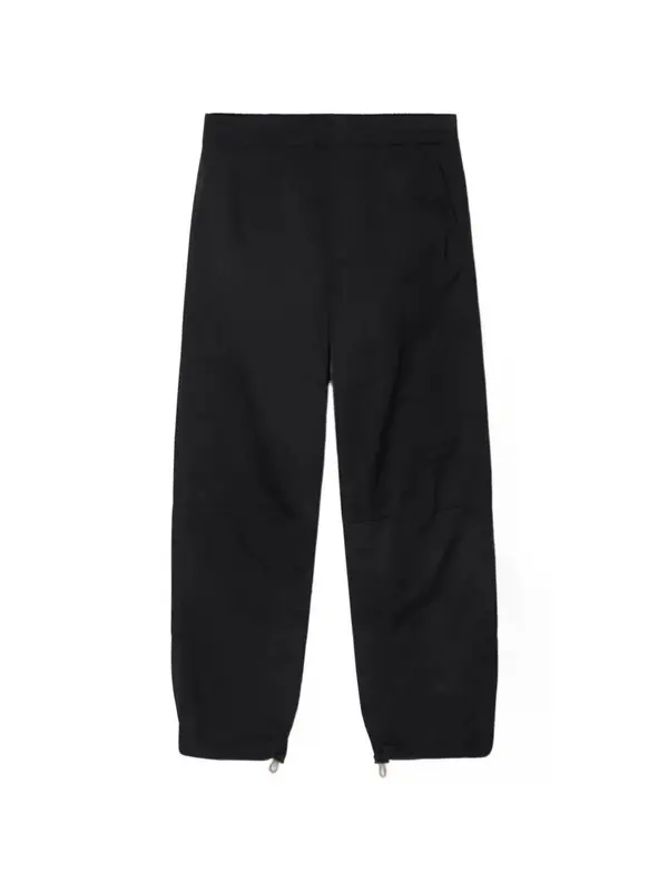 Burberry Check-pattern Drawstring Trousers - Black