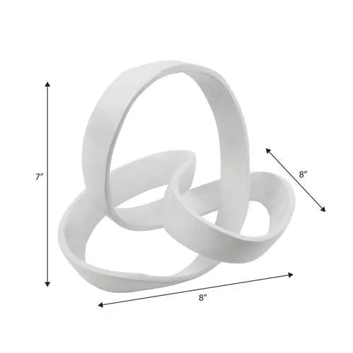 JONATHAN Y Chamberlain Contemporary Metal Ribbon Knot Sculpture