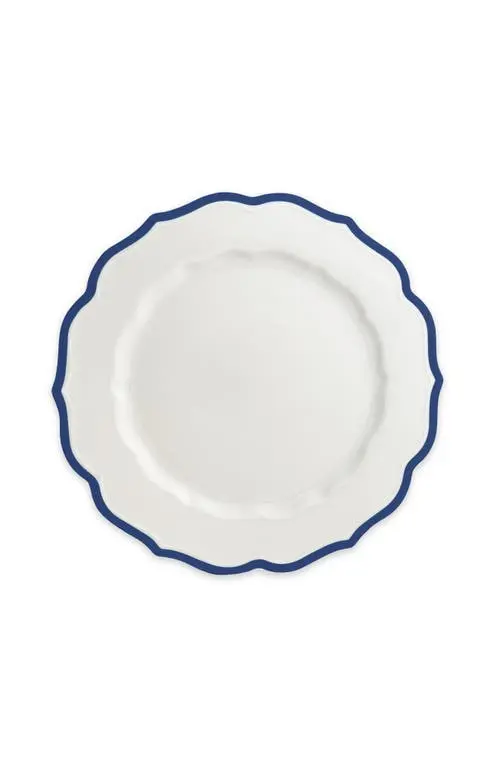 CASKATA Stella Scalloped Dinner Plate Porcelainset 4 - Blue
