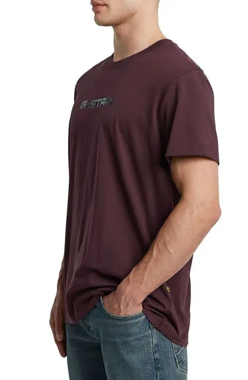 G-star Raw Gel Print Organic Cotton T-shirt - Maroon