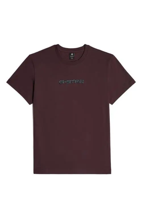 G-star Raw Gel Print Organic Cotton T-shirt - Maroon